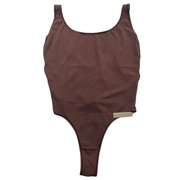 SKIMS | Tops | Skims Tank Low Back Thong Bodysuit Stretch Cotton Jersey ...